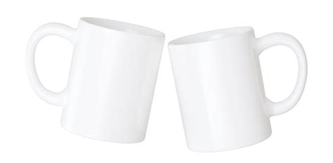 Renderização 3d Maquete De Duas Canecas De Café Branco Design De