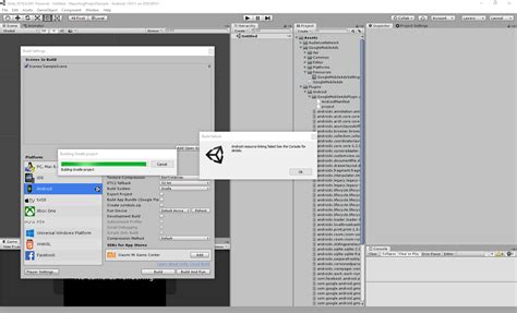 unity3d android resource linking failed unity error