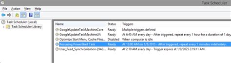 create scheduled task or scheduled job to indefinitely run a powershell