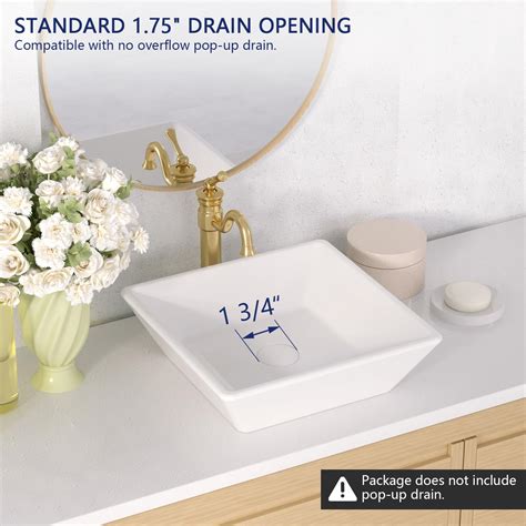 Deervalley Dv 1v022 Ace Bathroom Vessel Sink And Square White Ceramic