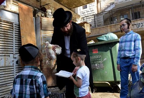 Ultra Orthodox Jews Perform Kapparot Ritual Before Yom Kippur All
