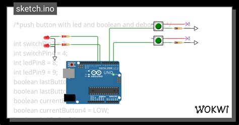 Push Button Code 2 With Debounce Function Wokwi Esp32 Stm32 Arduino