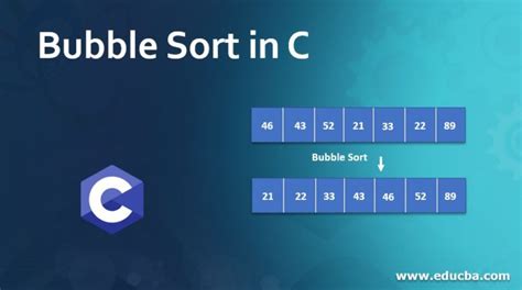 bubble sort in c learn the working of bubble sort