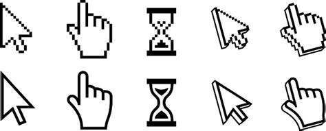 souris pixel cursors vecteurs libres de droits et plus d images