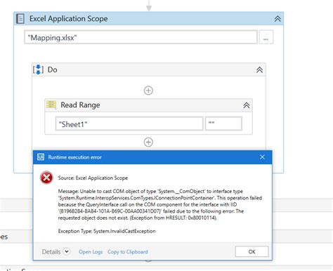 error unable to cast com object of type ‘system comobject to