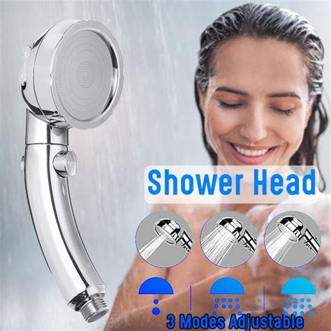 High Pressure Handheld Shower Head With On Off Pause Switch 3 Speeds