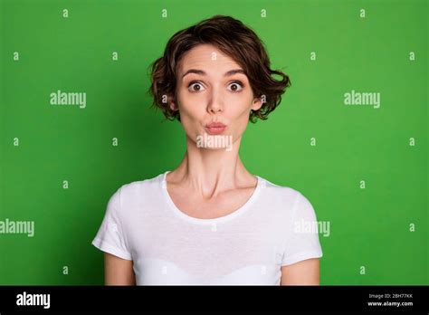 Closeup Photo Of Cute Attractive Cheerful Lady Perfect Groomed Wavy