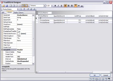 advanced column grouping in true dbgrid for winforms