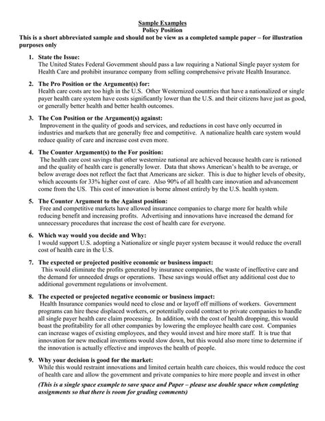 Position Paper Template