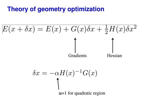 Ppt Geometry Optimization Molecular Dynamics And Vibrational Spectra
