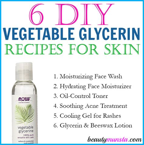 6 Diy Vegetable Glycerin Recipes For Skin Beautymunsta Free Natural