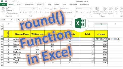 round function in excel youtube