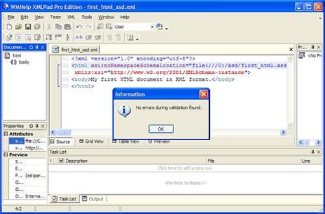 validating xml documents with assigned xsd