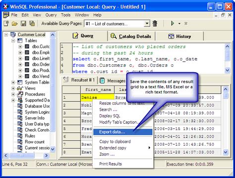 importing and exporting data from one database to another