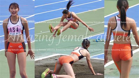 【4k】陸上女子｜吉岡 里紗さん 中央大学 試技3回分｜女子三段跳｜2022日本学生個人選手権｜womens Athletics In