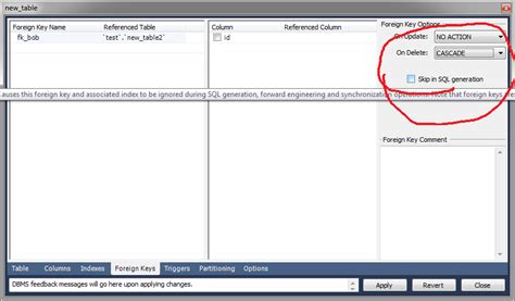 sql how to set up cascading deletes in mysql workbench 2022 code