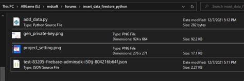 การ insert ข้อมูลใน firebase cloud firestore ด้วย python3 เว็บบอร์ด