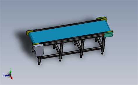 输送线3d模型 Solidworks 2020 模型图纸下载 懒石网