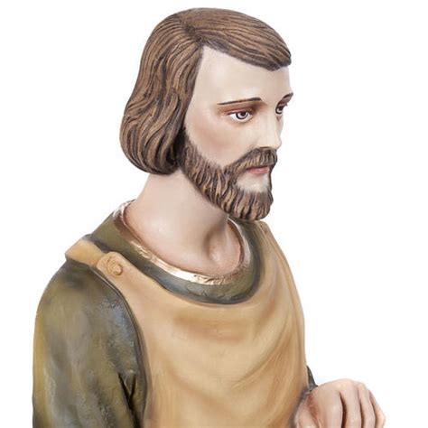St Joseph Menuisier Marbre Reconstitué 80cm Colorée Vente En Ligne