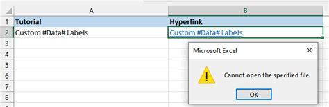 excel hyperlink cannot open the specified file how to fix