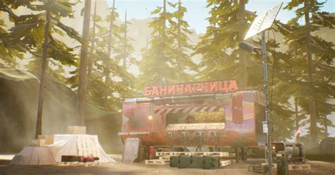 post apocalyptic food truck with bulgarian motives in ue4