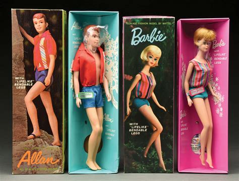 Lot Detail Lot Of 2 Mattel Bendable Legs Barbie And Allan