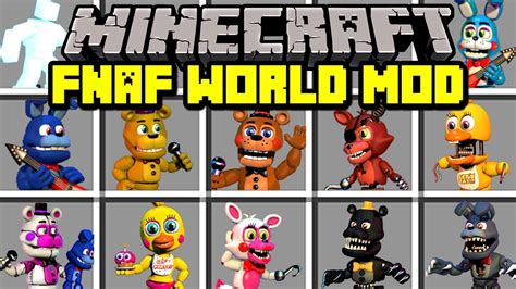 minecraft fnaf world mod travel to five nights at freddy s monsters world modded mini game