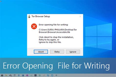 How To Fix “error Opening File For Writing” Windows 10 8 7
