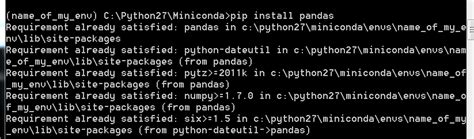python importerror no module named pandas installed by miniconda