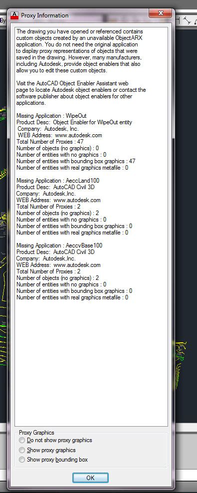 missing proxy info object enabler installed autodesk community