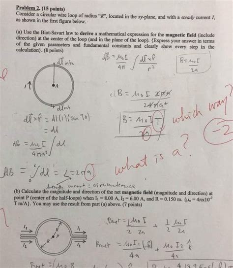 Solved Problem 2 15 Points Consider A Circular Wire Loop