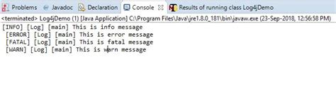 configure log4j logging in selenium automation framework