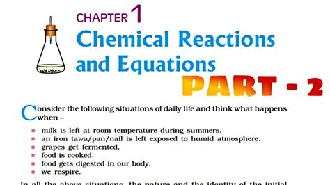 Class 10 Chemistry Chapter 1 Chemical Reaction And Equation Part 2