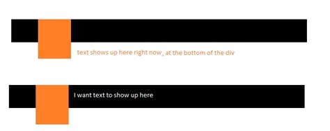 css push text following image to top of div stack overflow