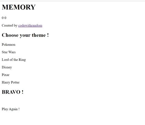 how to create a memory game using html css and javascript