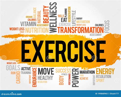 Exercise Word Cloud Stock Illustration Illustration Of Energy 199868965