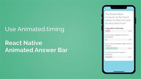 use animated timing in react native react native animated answer bar