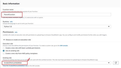 calling an aws lambda function from another lambda function