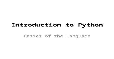 download pptx powerpoint introduction to python basics of the