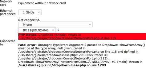 undefined variable values in usr share glpi ajax