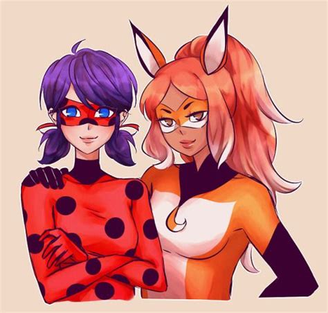 Rena Rouge And Her Best Friend Ladybug From Miraculous Ladybug And Cat