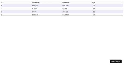 material ui table virtualized codesandbox