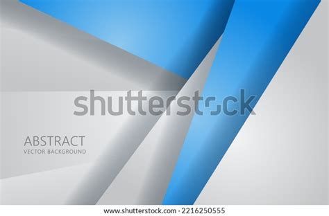 Abstract Blue White Triangle Overlapping Layers Stock Vector Royalty