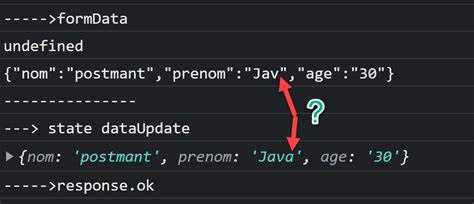 reactjs why formdata does not take the data there is in the state and