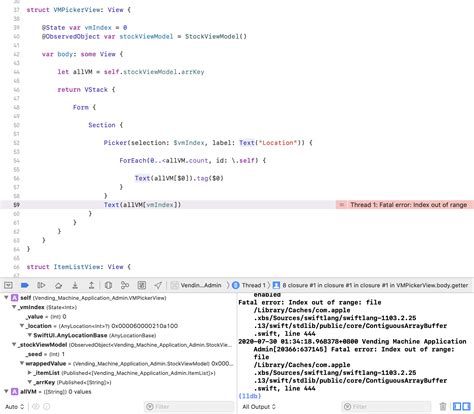 firebase realtime database swiftui picker in form index out of