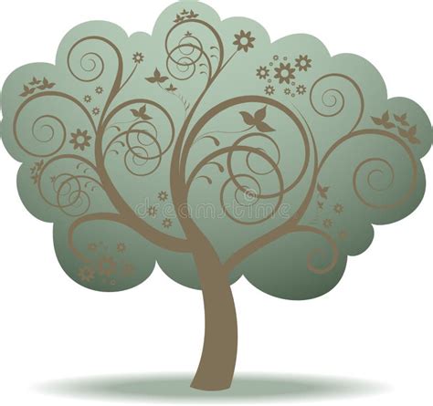 Mulher Da árvore Da Mãe Natureza Ilustração Do Vetor Ilustração De