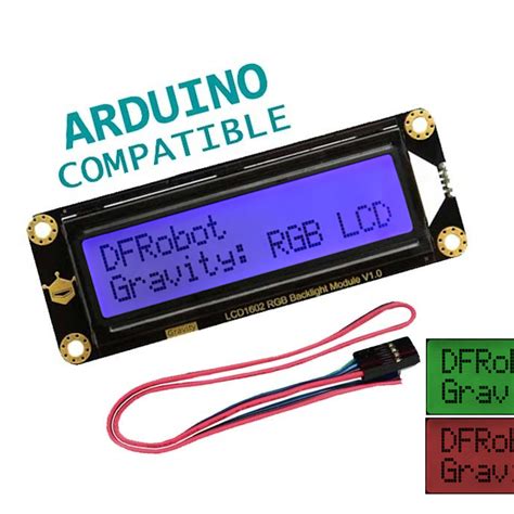 lcd arduino 16x2 i2c com backlight rgb gravity