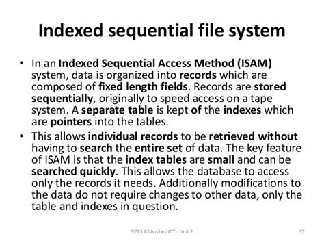indexed sequential file organization example