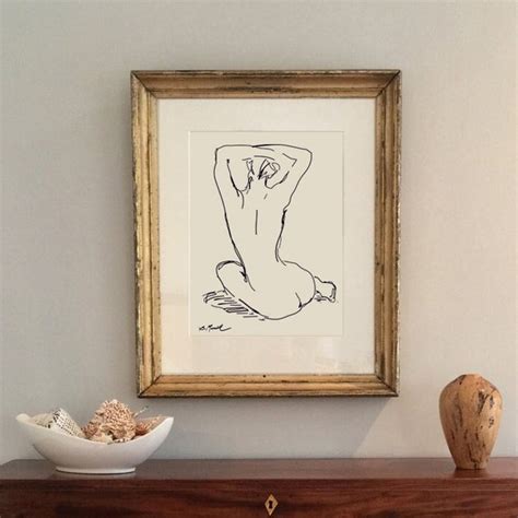 Nude Line Drawing Etsy