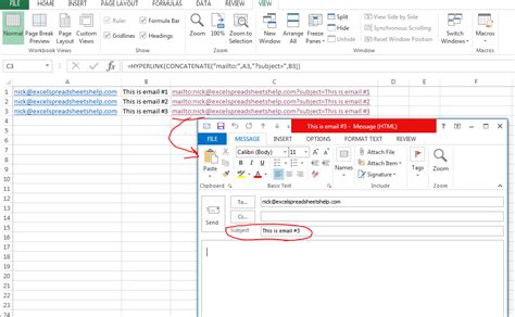 excel spreadsheets help how to send emails with custom